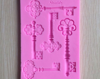 Silicone Mold Large Romantic Victorian Skeleton Keys Can Be - Etsy