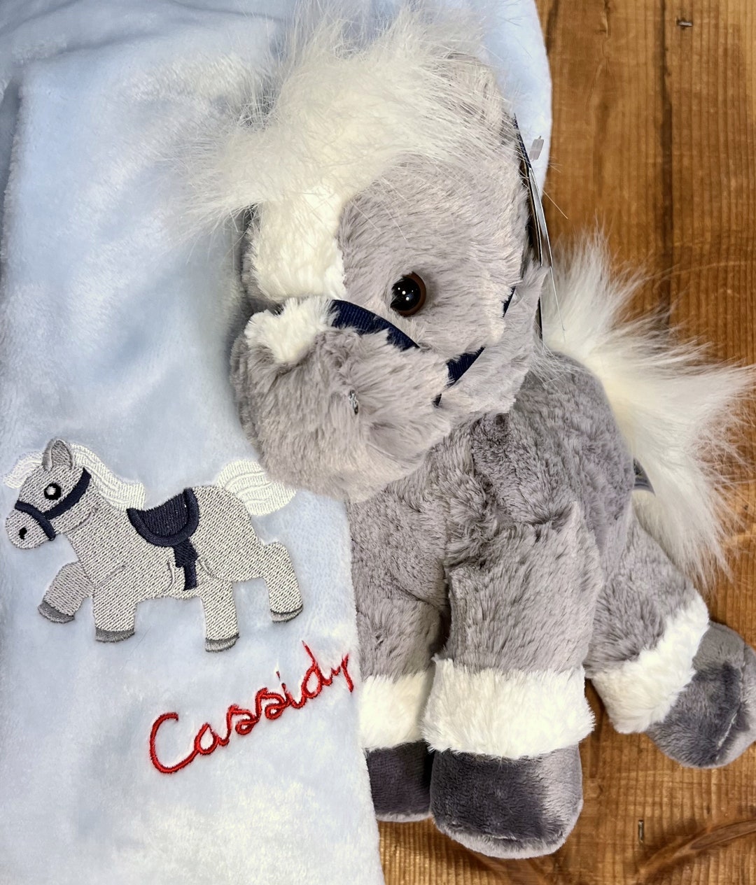 Baby Blanket Personalized, Plush Stuffed Animal Breyer Horse and ...