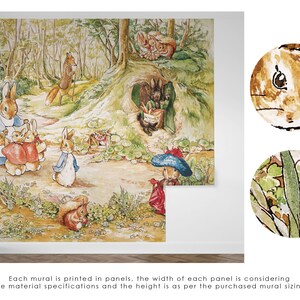 A Walk in the Woods Wallpaper, Peter the Rabbit Wall Mural, Fairytale ...