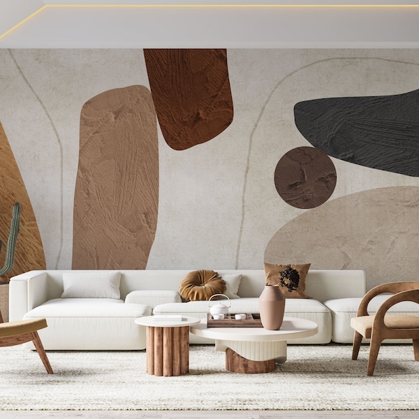 Organic Shapes Wall Mural - Etsy