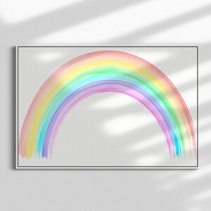 Seven Colours of the Rainbow Wall Mural, Colorful Rainbow Wall Mural ...