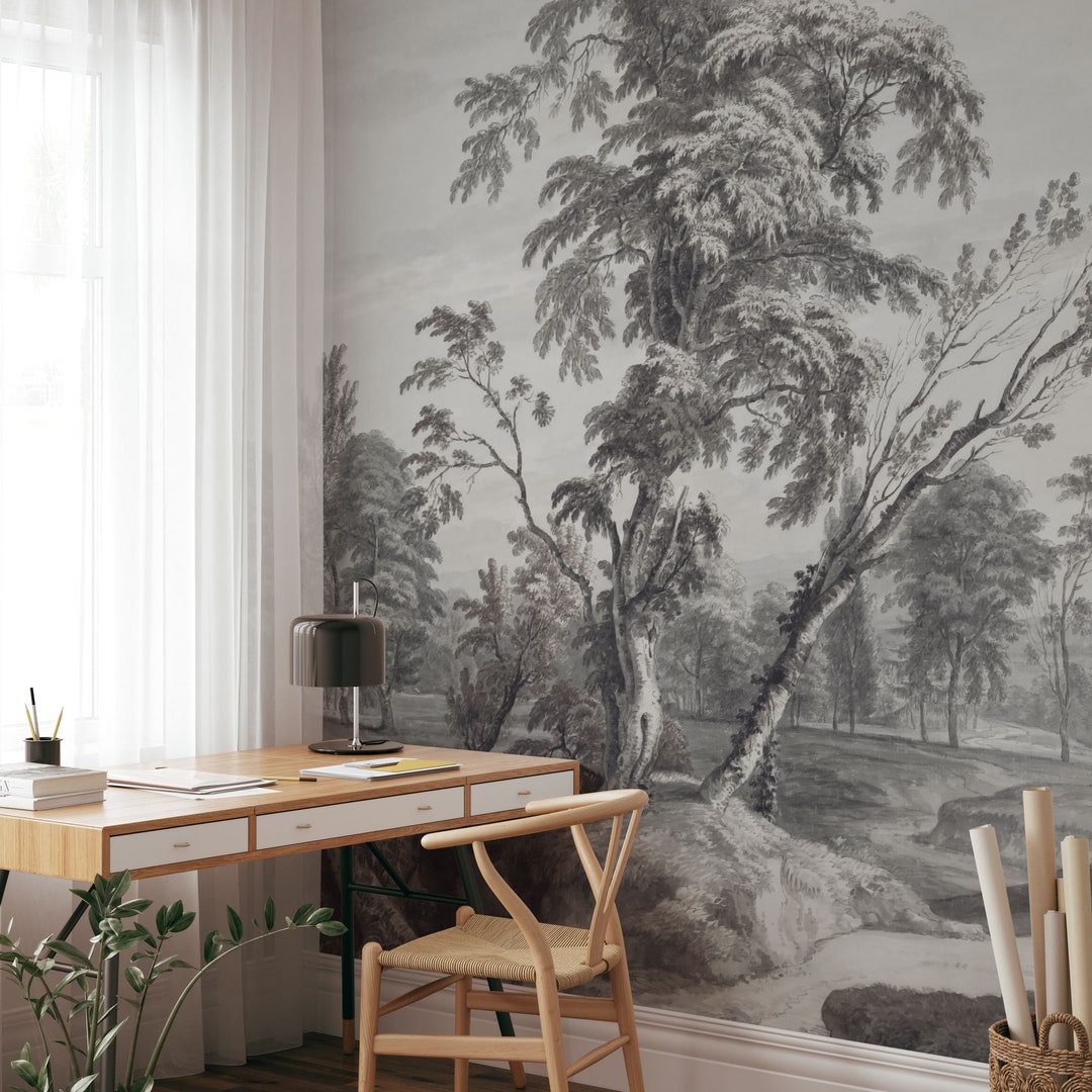 The Everlasting Landscape Wall Mural, Scenic Wall Mural, Vintage ...
