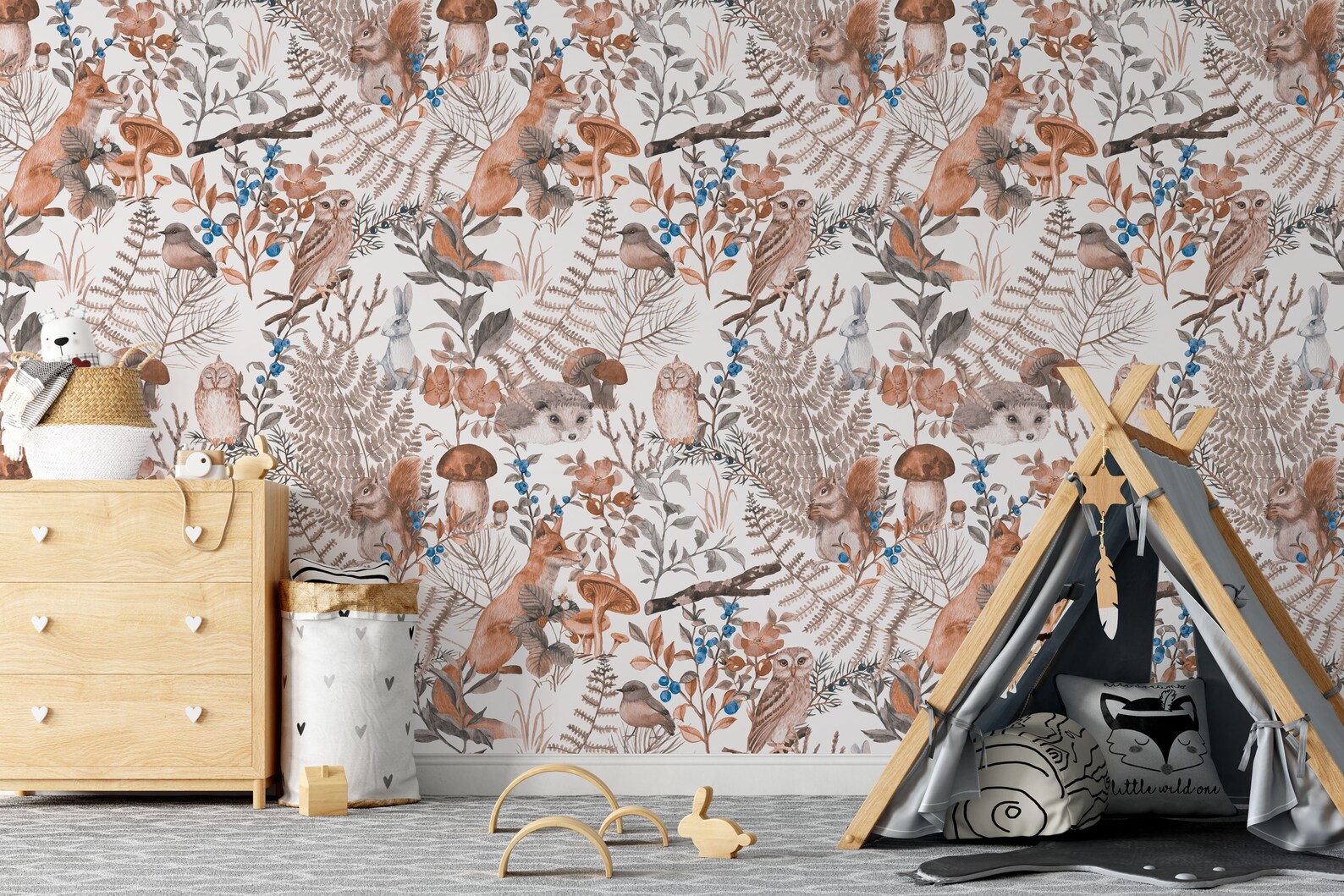 Forest Walk Wall Mural Into the Woodlands Wall Mural Forest | Etsy