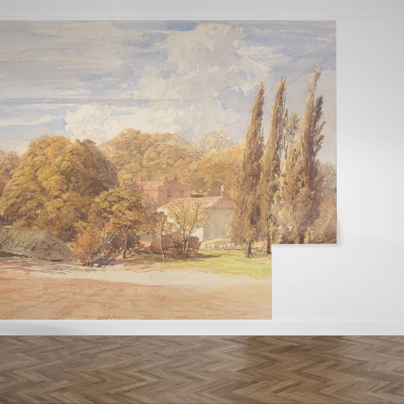 Vintage Rural Landscape 2 Wall Mural Scenic Wall Mural - Etsy