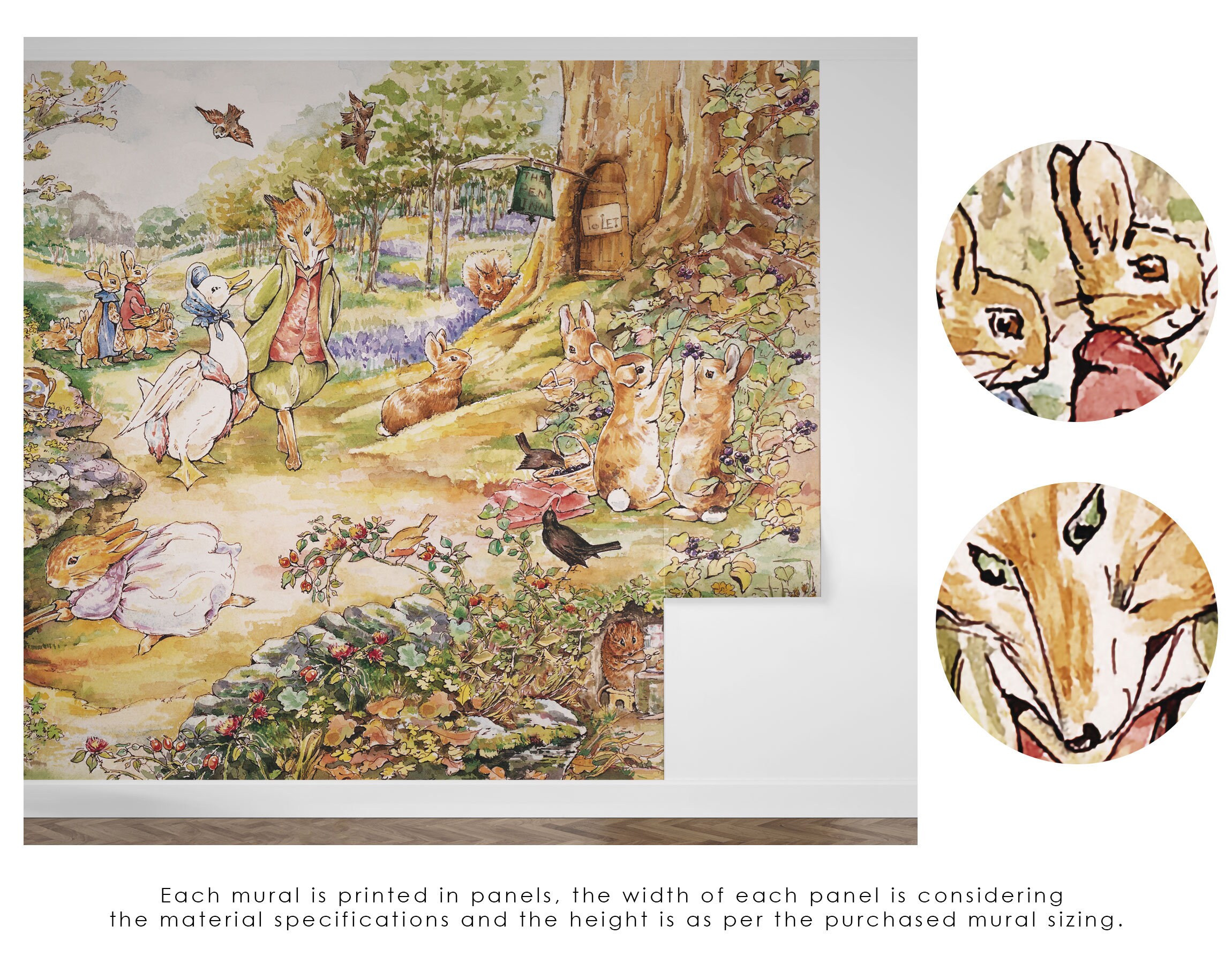 Life in the Woods Wallpaper, Jemima Puddle-duck and Mr. Fox Wallpaper ...