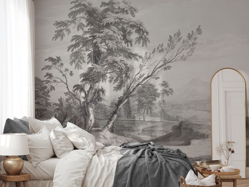 The Everlasting Landscape Wall Mural, Scenic Wall Mural, Vintage ...