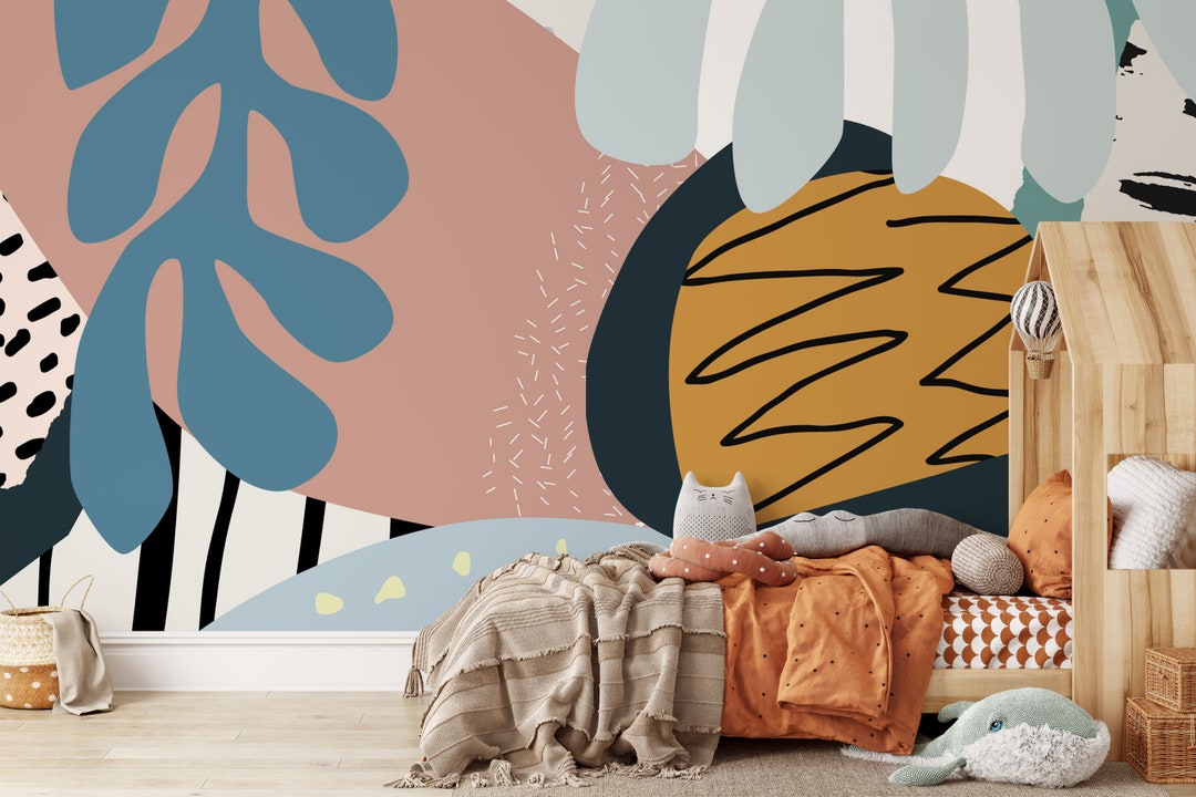 Creative Wall Mural, Abstract Wall Mural, Matisse Cut-outs Wallpaper ...