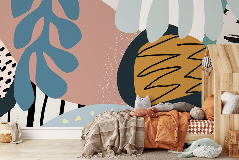 Creative Wall Mural Abstract Wall Mural Matisse Cut-outs | Etsy