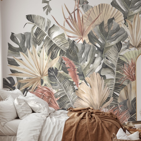 Tropical Mural Wallpaper - Etsy