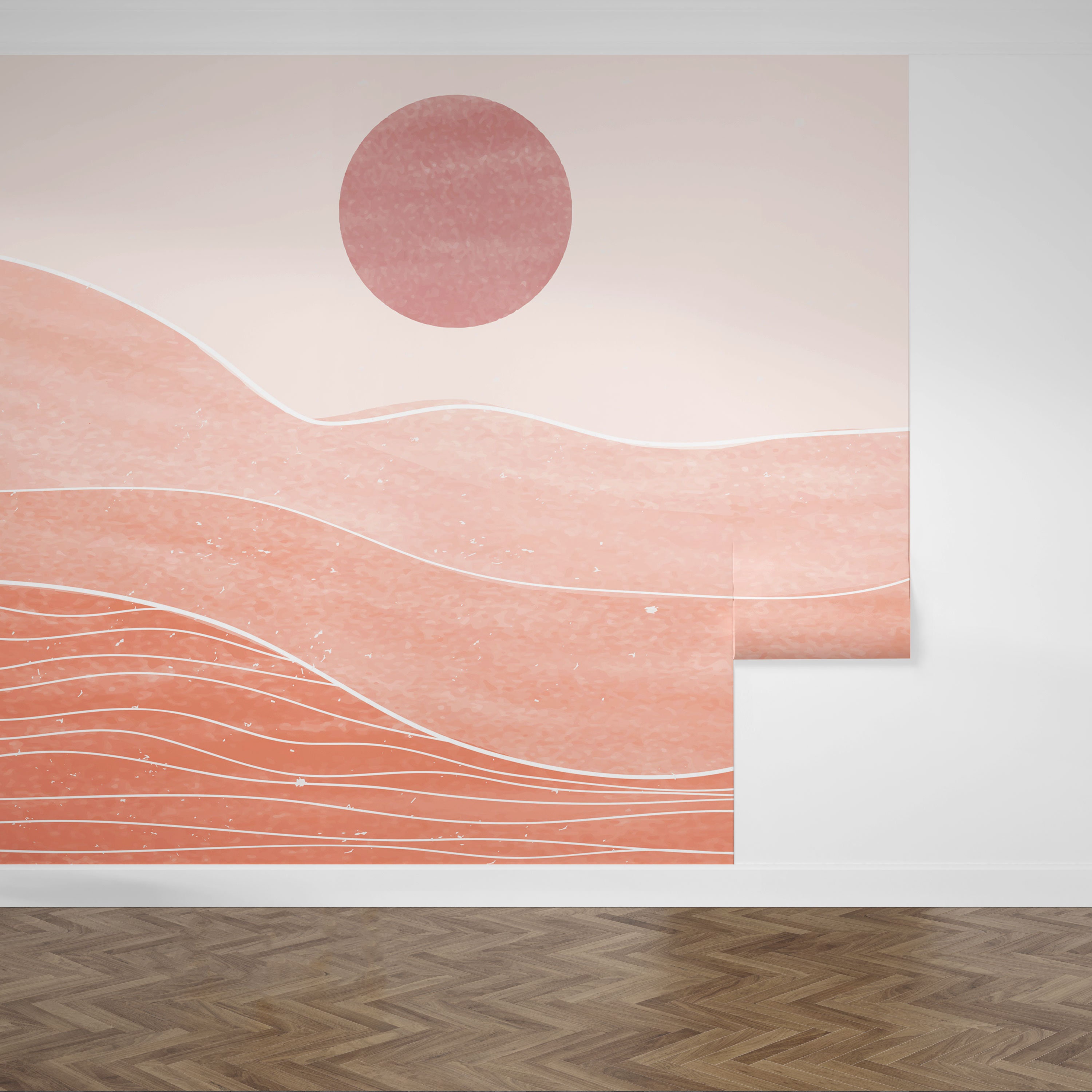 Sunrise Wall Mural, Bohemian Style Wallpaper, Boho Wallpaper ...