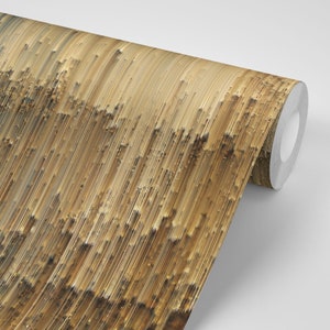 Golden Fall Wall Mural, Statement Luxury Wallpaper, Modern Black and ...