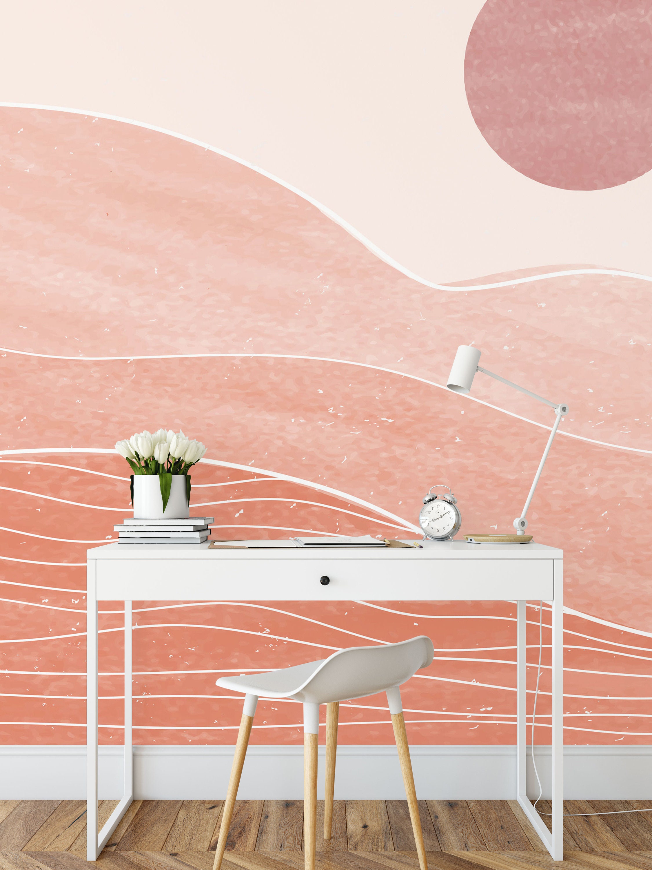 Sunrise Wall Mural, Bohemian Style Wallpaper, Boho Wallpaper ...