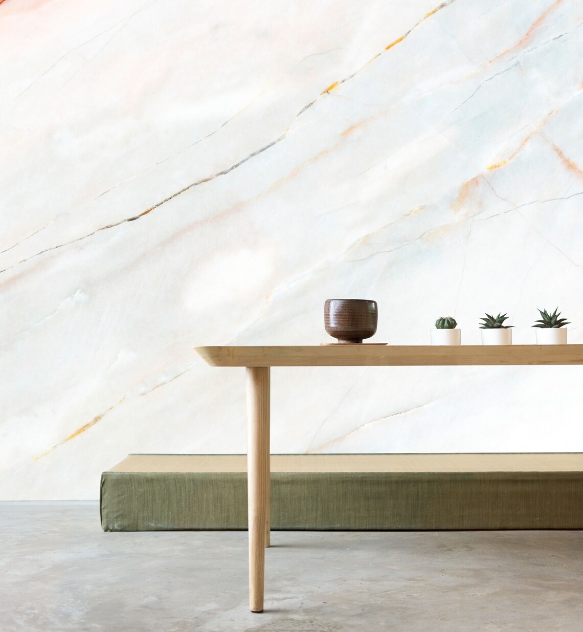 Blush Marble Texture Wall Mural, Rose Marble Close-up Wallpaper, Art ...