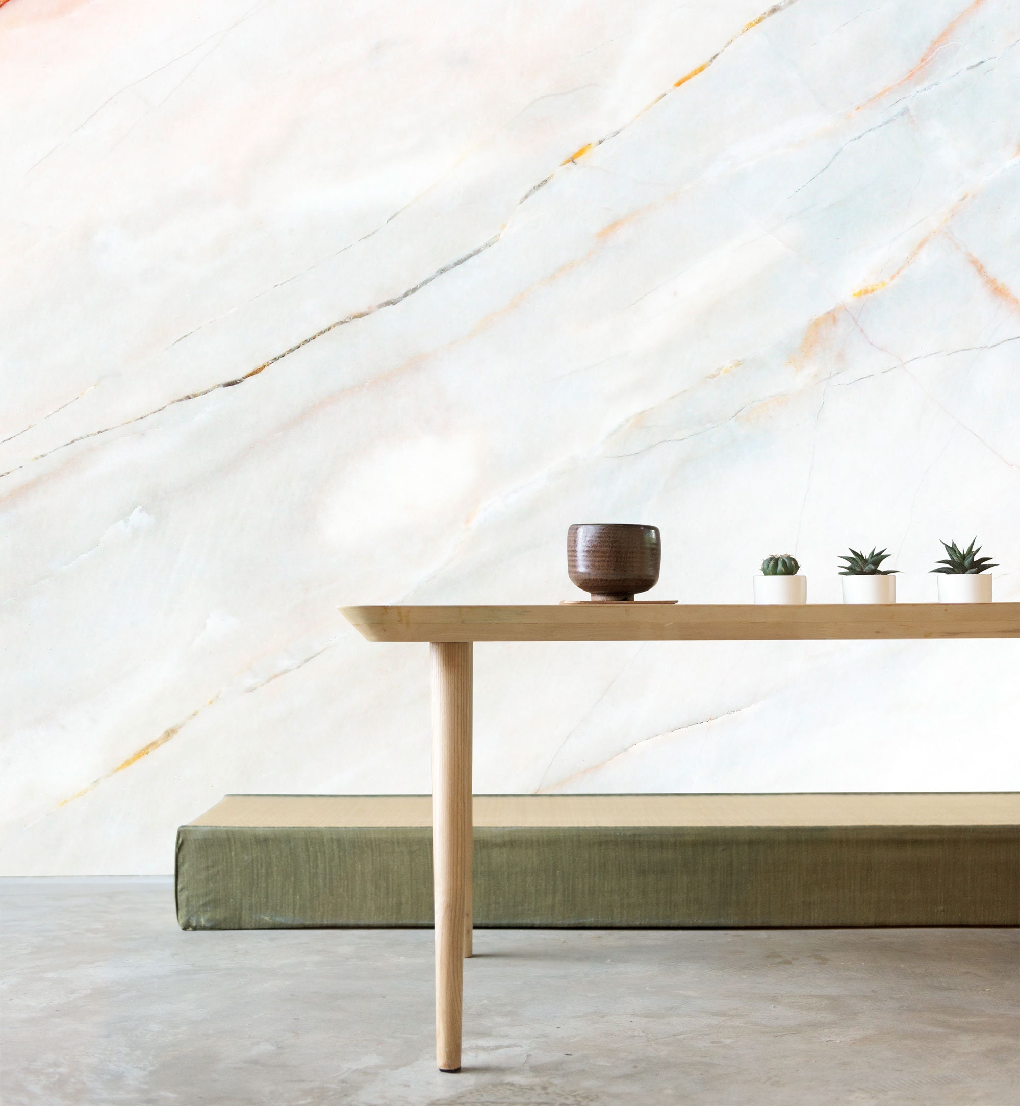 Blush Marble Texture Wall Mural, Rose Marble Close-up Wallpaper, Art ...