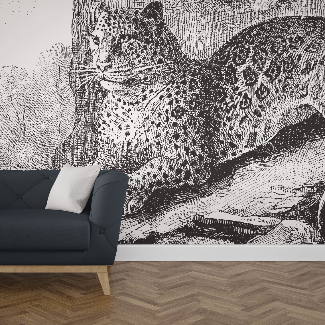 Jaguar Wallpaper, Tropical Wallpaper, Jungle Wall Mural, Safari Wall ...