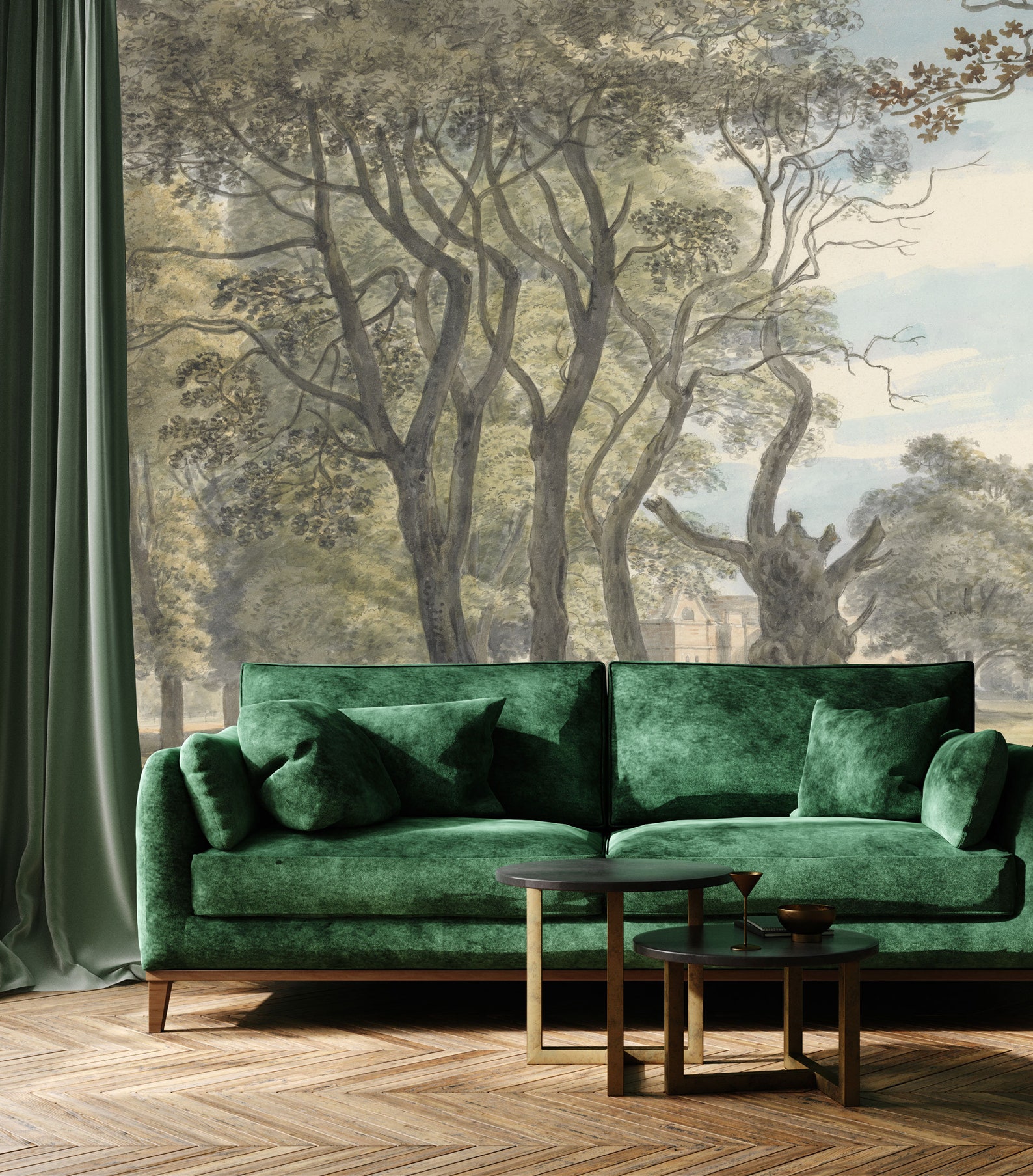 The Trees Garden Wall Mural Vintage Tree Wallpaper - Etsy