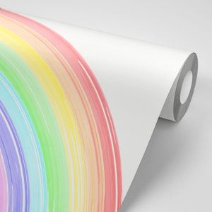 Seven Colours of the Rainbow Wall Mural, Colorful Rainbow Wall Mural ...