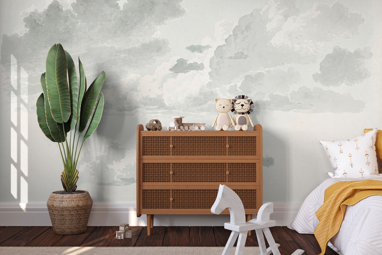 Sky Study Wall Mural Cloudy Wallpaper Sky in Soft Colors - Etsy