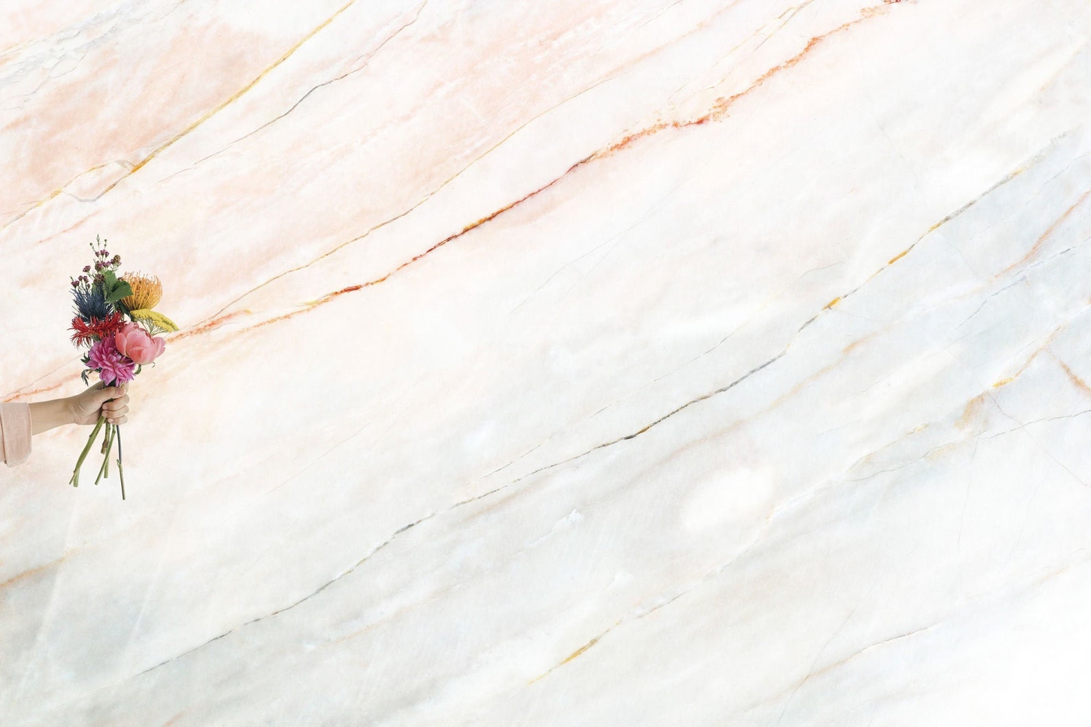 Blush Marble Texture Wall Mural, Rose Marble Close-up Wallpaper, Art ...