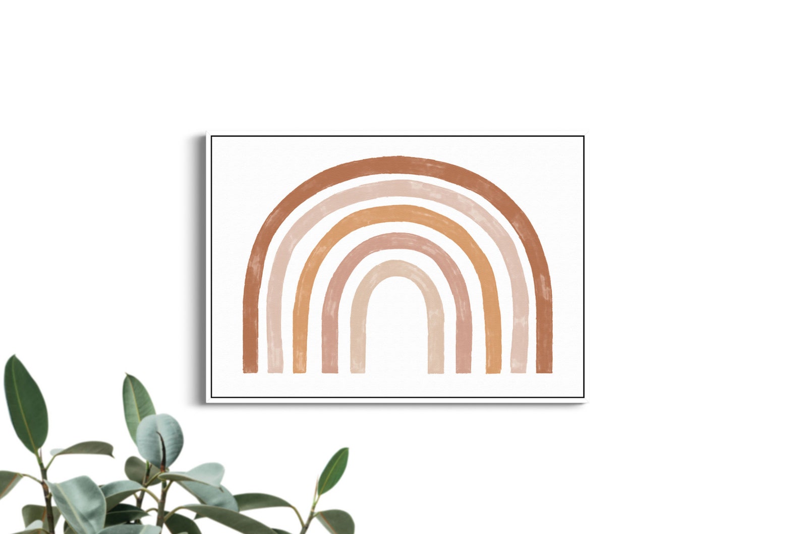 Boho Style Rainbow Wall Mural Rainbow in Earthy Tones Wall - Etsy