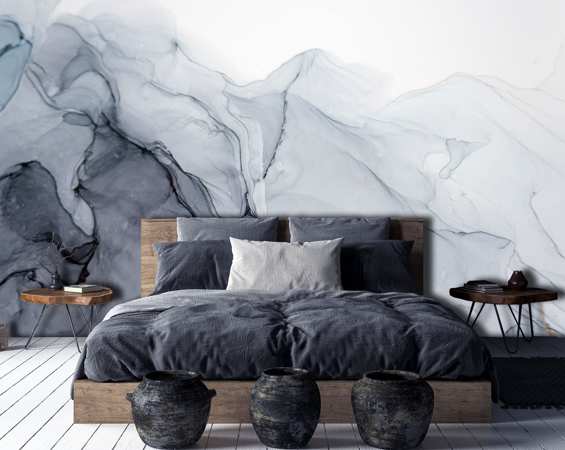 Smokey Splash Wall Mural Watercolor Close-up Wallpaper Art - Etsy Canada