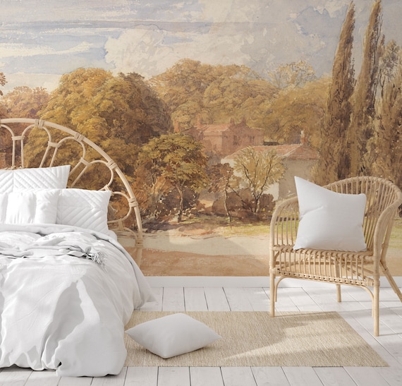 Vintage Rural Landscape 2 Wall Mural Scenic Wall Mural - Etsy