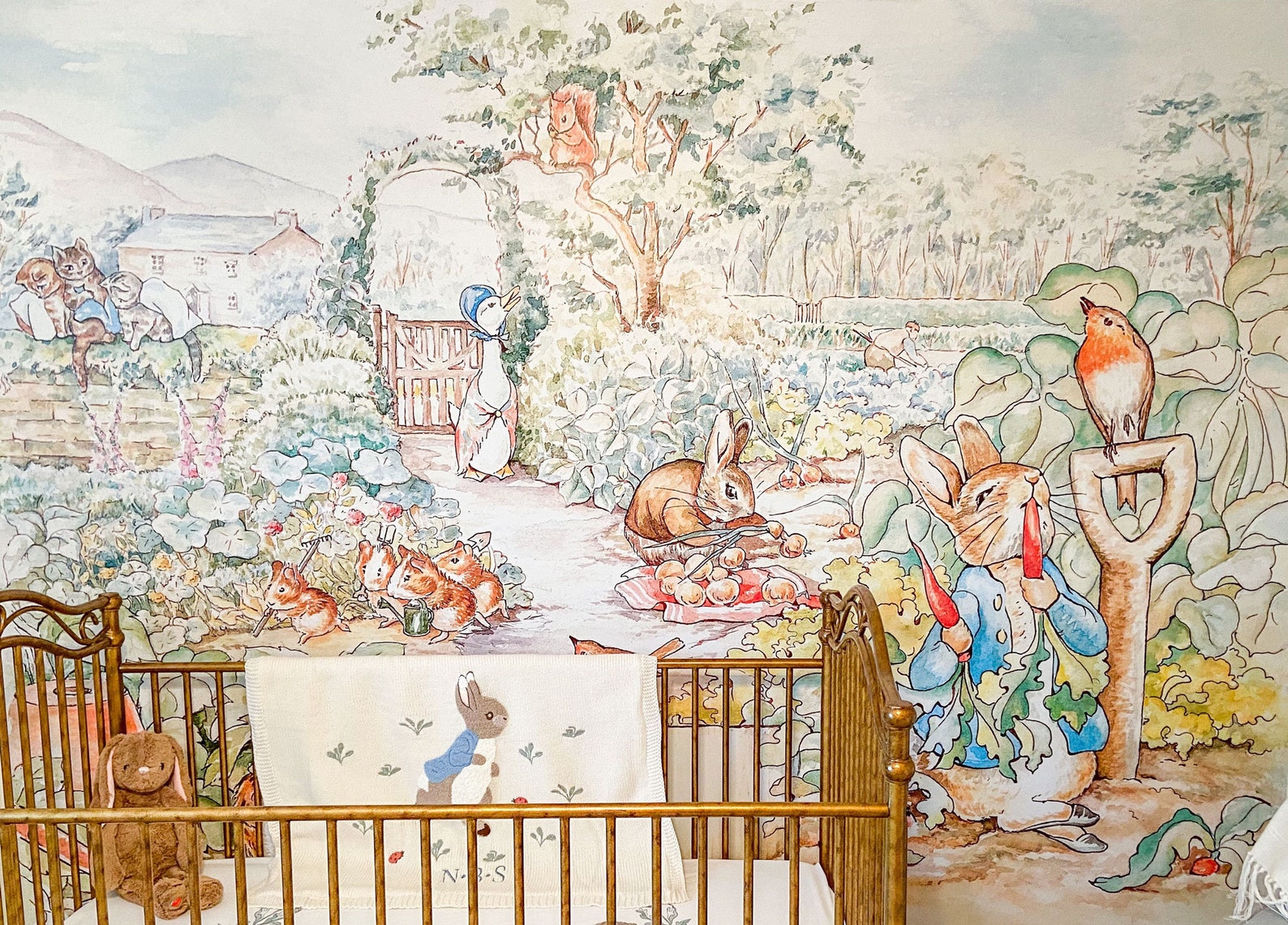 Peter the Rabbit Wall Mural Fairytale Wall Mural Fairy - Etsy Canada
