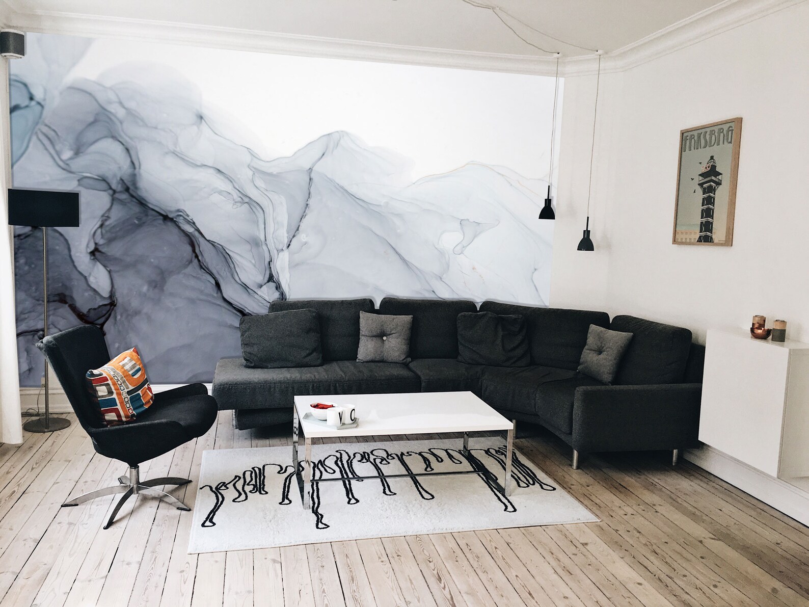 Smokey Splash Wall Mural Watercolor Close-up Wallpaper Art - Etsy