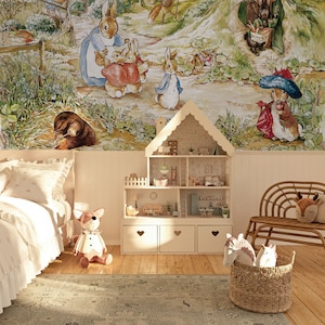 A Walk in the Woods Wallpaper, Peter the Rabbit Wall Mural, Fairytale ...