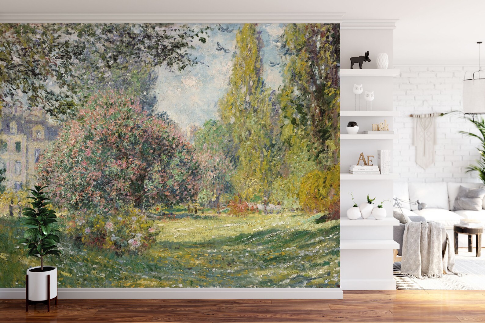 Vintage Landscape Wall Mural Vintage Wallpaper Hand-painted - Etsy