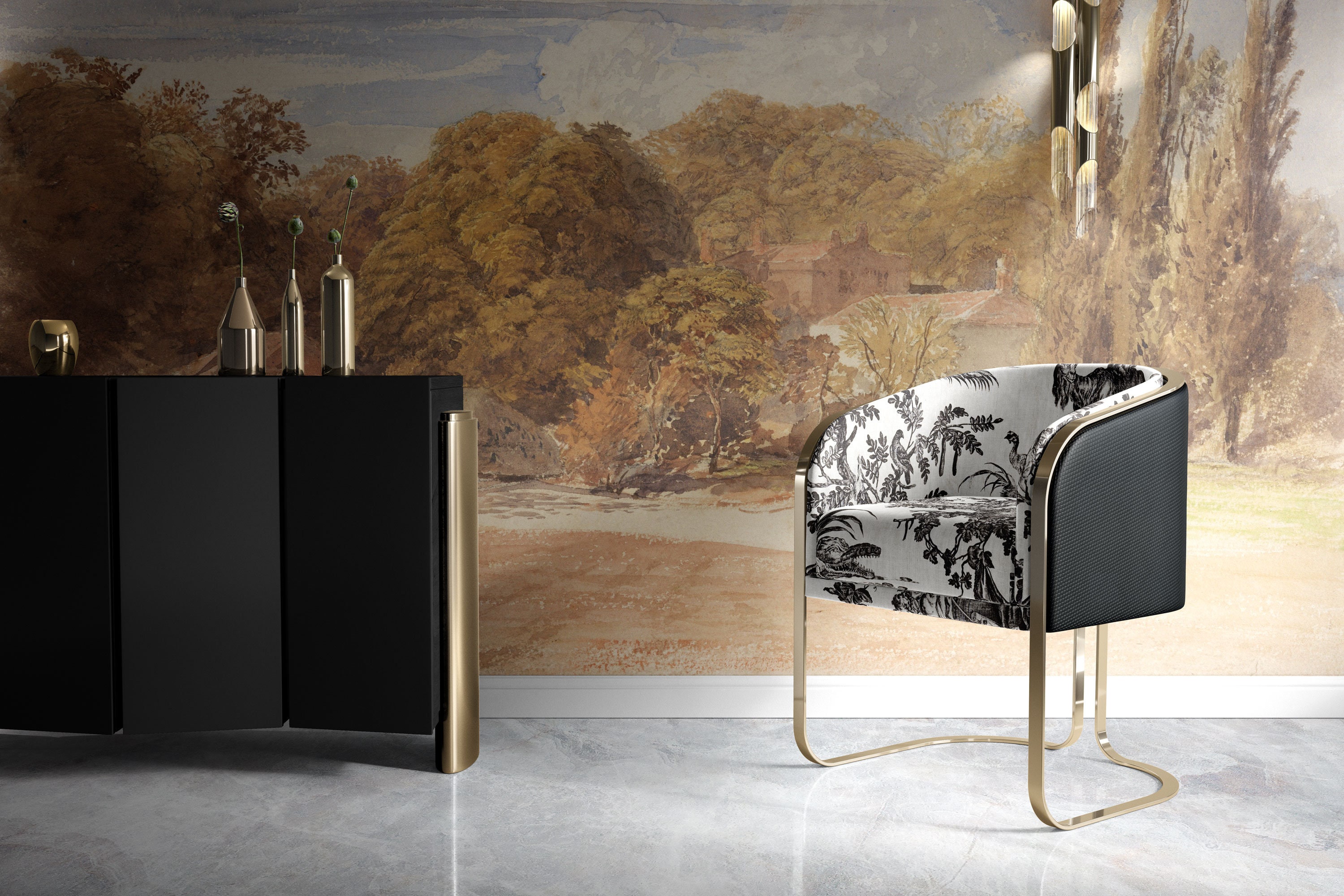 Vintage Rural Landscape 2 Wall Mural Scenic Wall Mural - Etsy