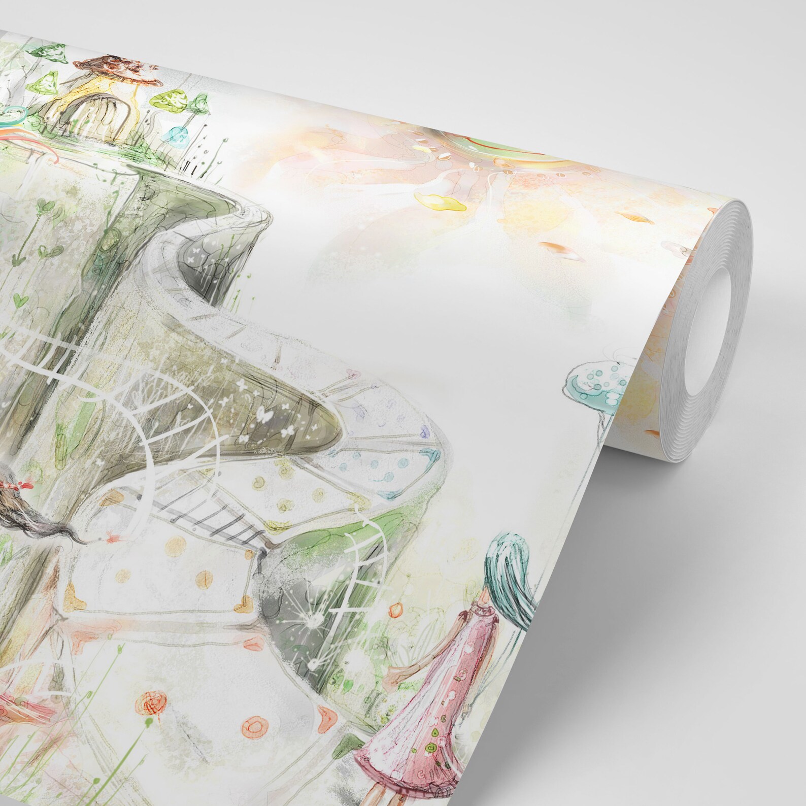 Fairy Tale Wall Mural Magical Hill Wall Mural Castle | Etsy