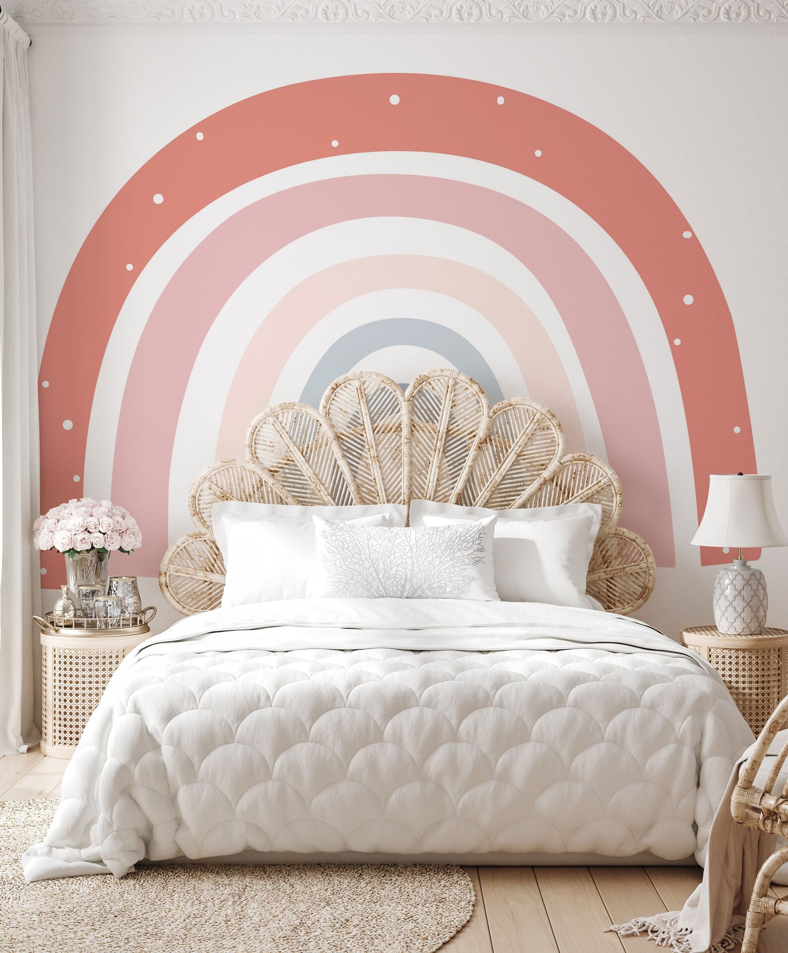 Colorful Rainbow Wall Mural Seven Colours of the Rainbow | Etsy