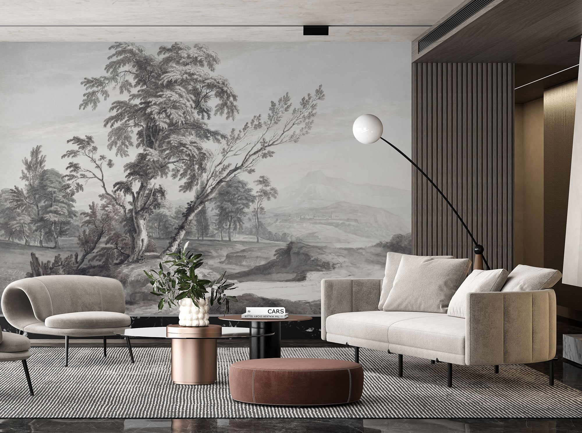 The Everlasting Landscape Wall Mural, Scenic Wall Mural, Vintage ...
