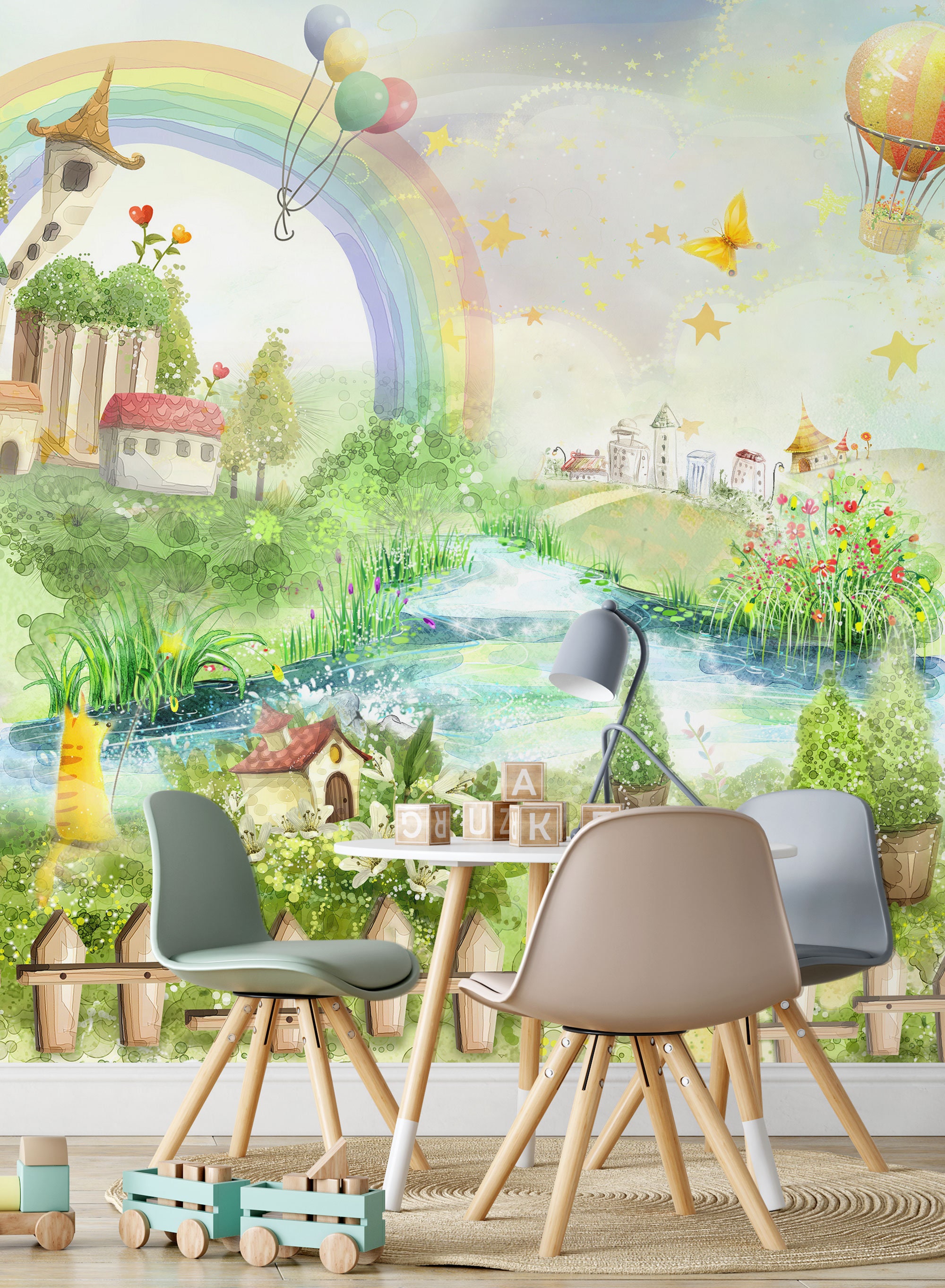 Wonder Tale Wall Mural, Magical Hill Wall Mural, Nature Wallpaper ...
