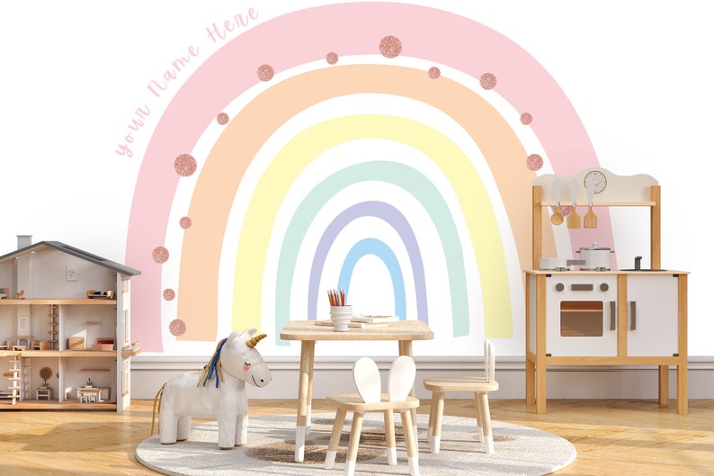 Bright Rainbow Rainbow in Electric Colors Wallpaper Colorful - Etsy