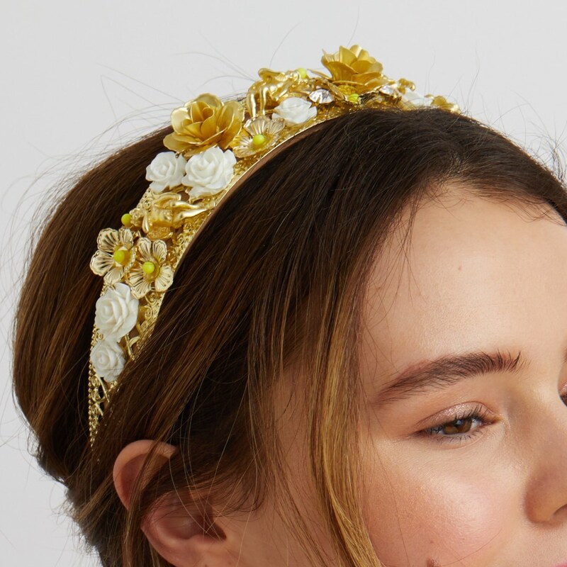 Gold Head Piece - Etsy