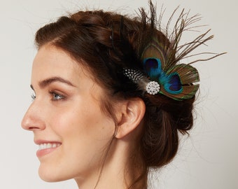 Peacock Hair Clip - Etsy
