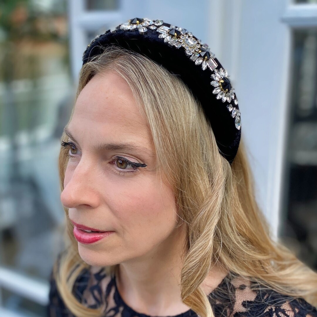 Jewelled Headband Padded Headband Wedding Guest Headband Hair Accessory ...
