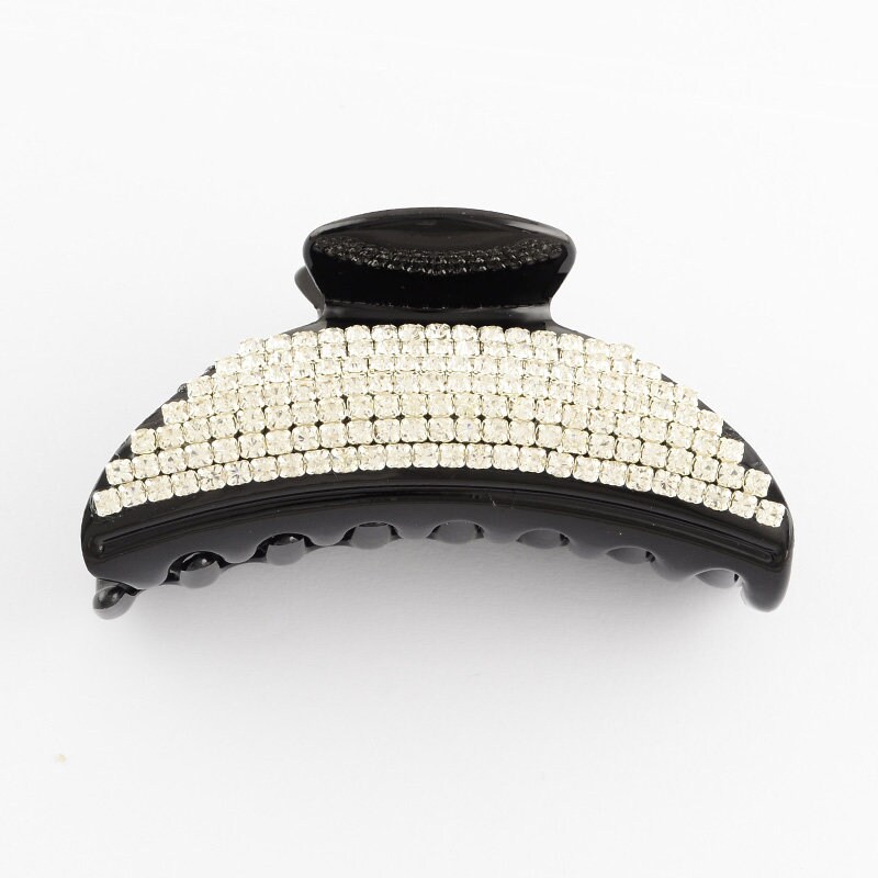 Crystal Hair Claw Black Hair Claw Clip Wedding Hair Claw | Etsy