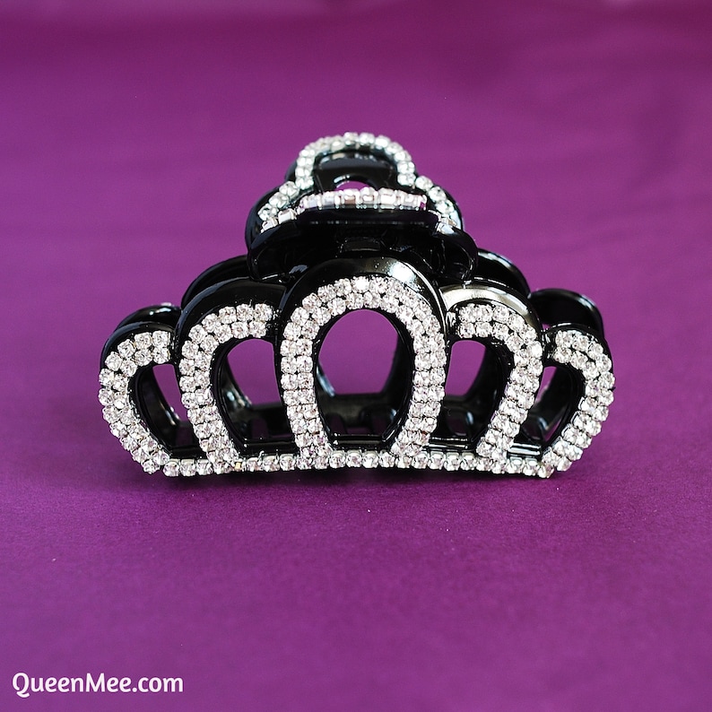 Crown Hair Clip Crystal Hair Jaw Rhinestone Hair Claw Crown | Etsy