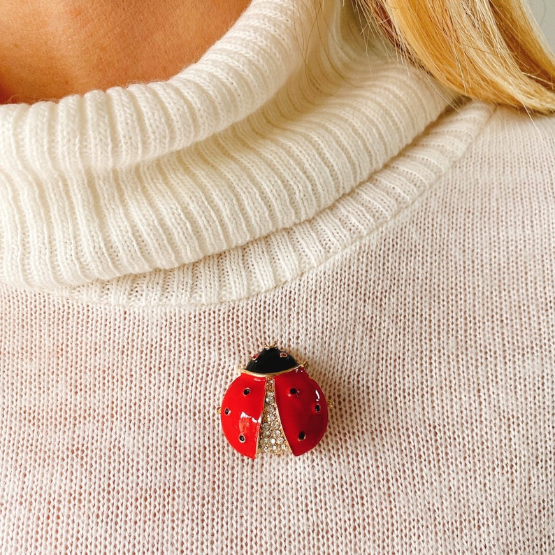 Ladybird Brooch Ladybug Pin Red Brooch Ladybird Pin Ladybug - Etsy