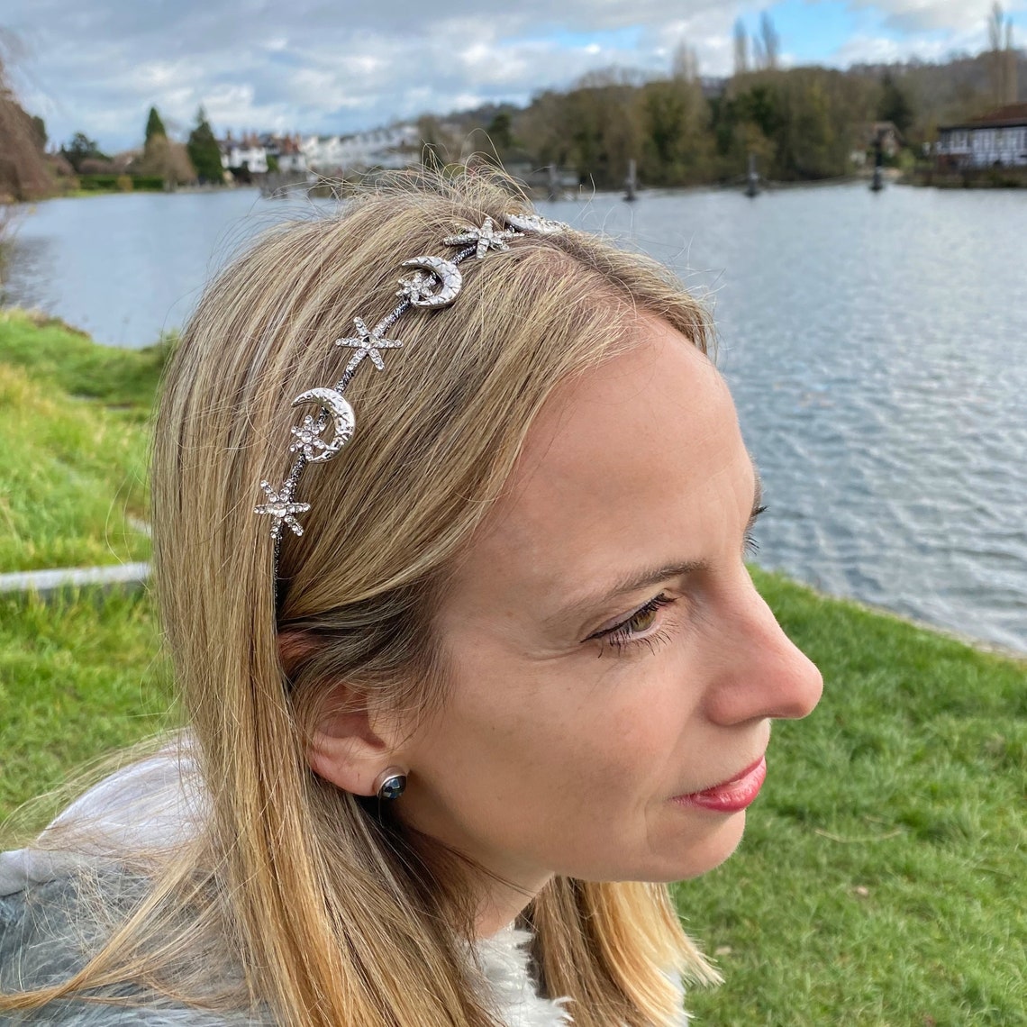 Star Headband Moon Headband Gold Headband Star Moon Hair Accessories ...