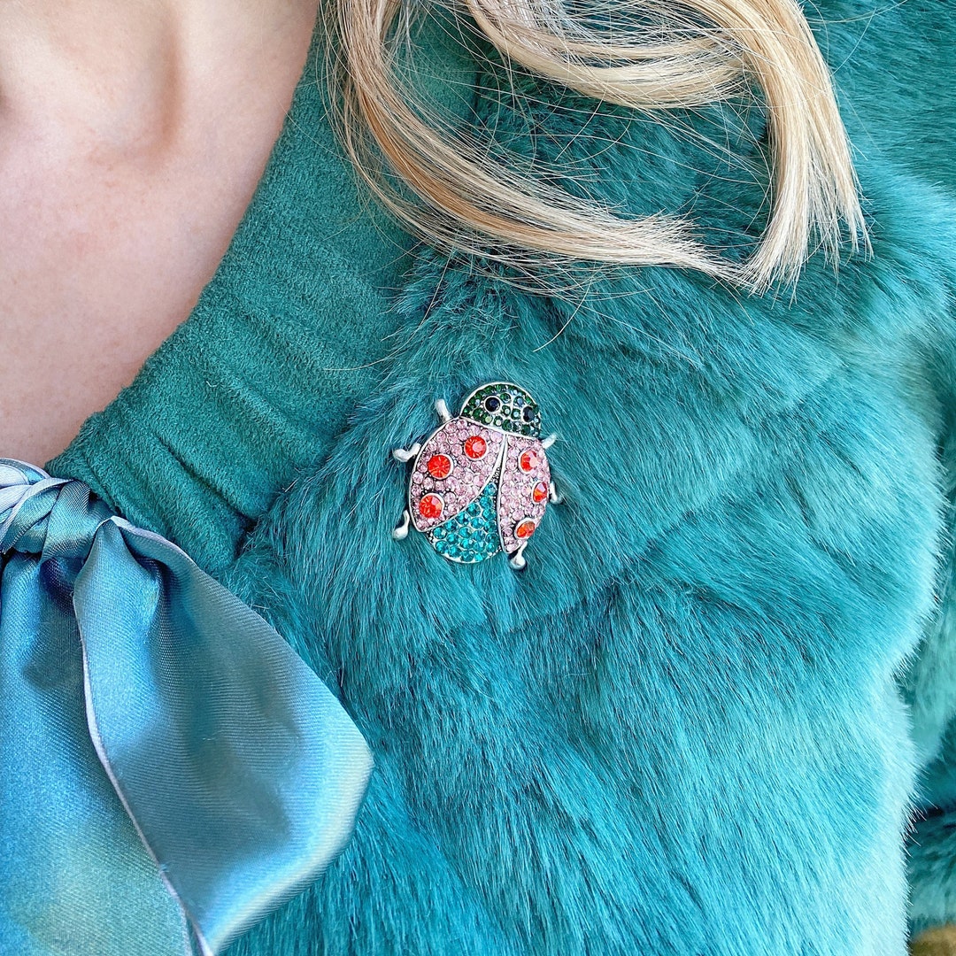 Ladybird Brooch Ladybug Pin Ladybird Pin Ladybug Brooch Rhinestone Pin ...