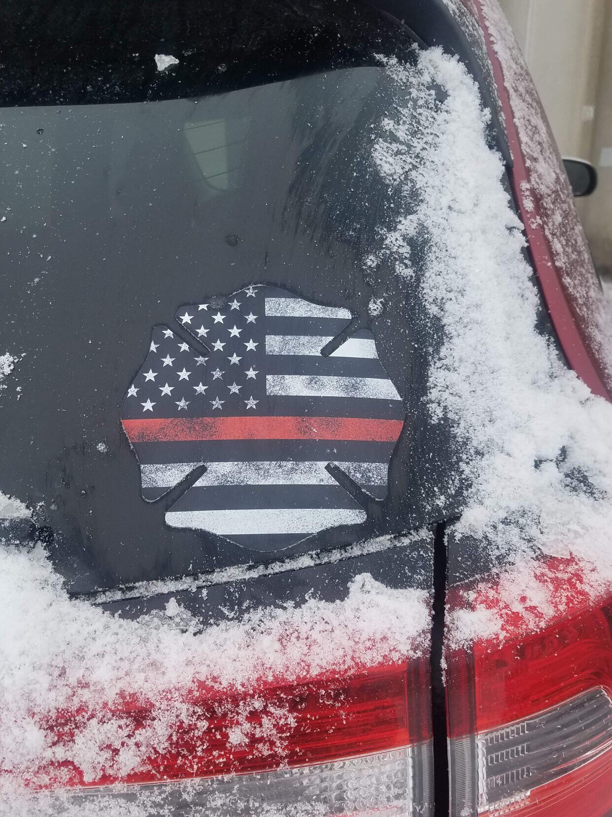 Firefighter Flag Decal Car Decal - Etsy