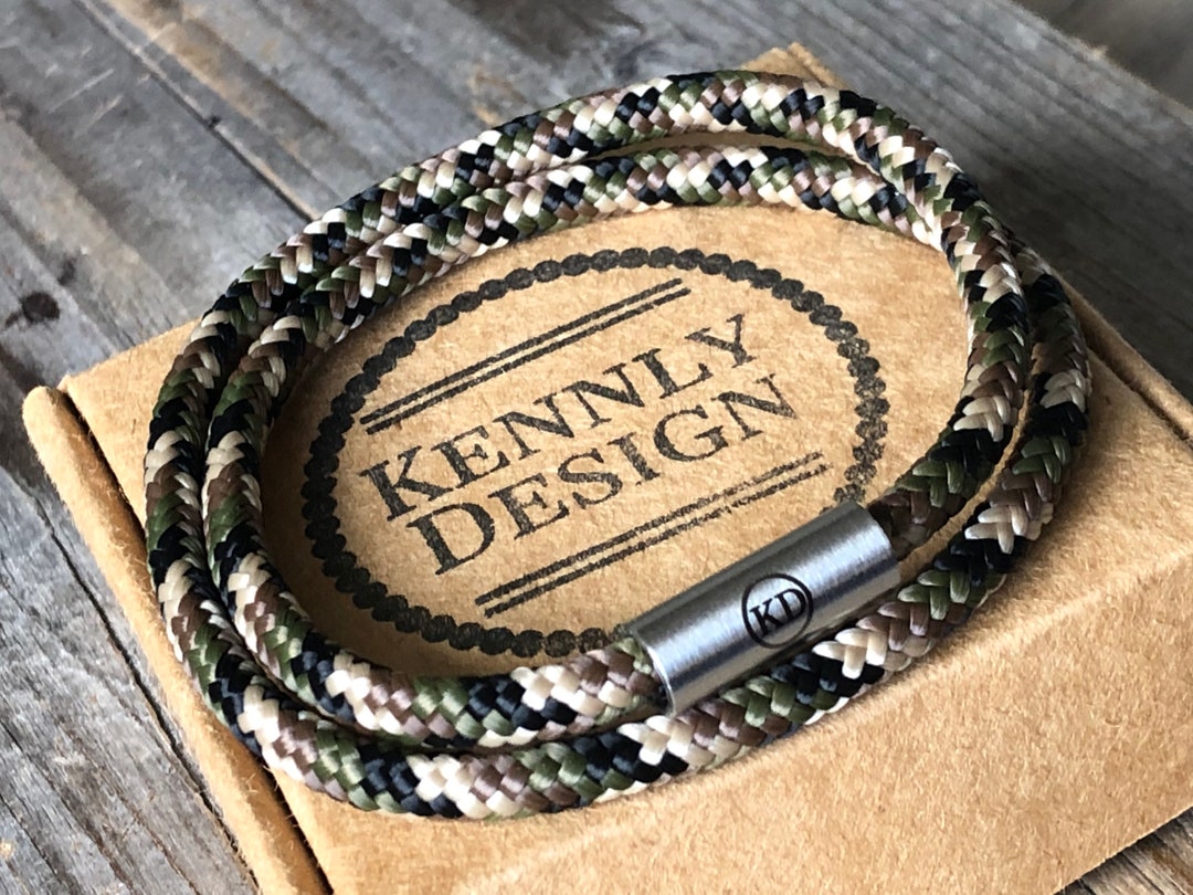 Camouflage Paracord Bracelet, Dazzle Paint Wrap Bracelet, Men Paracord ...