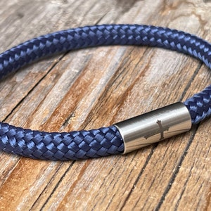 Paracord Bracelet With Cross, Religion Bracelet, Bleu Paracord Bracelet ...