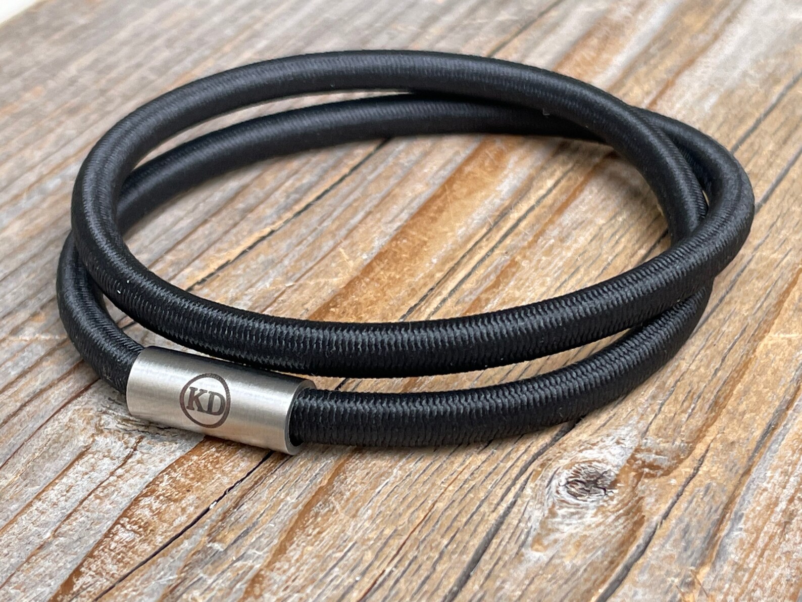 Black Wrap Bracelet Shock Cord Bracelet Bungee Jump Cord - Etsy