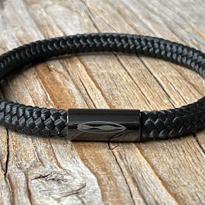 Surf Bracelet, Black Bracelet With Surfboard, Surf Jewelry, Surf Lover ...