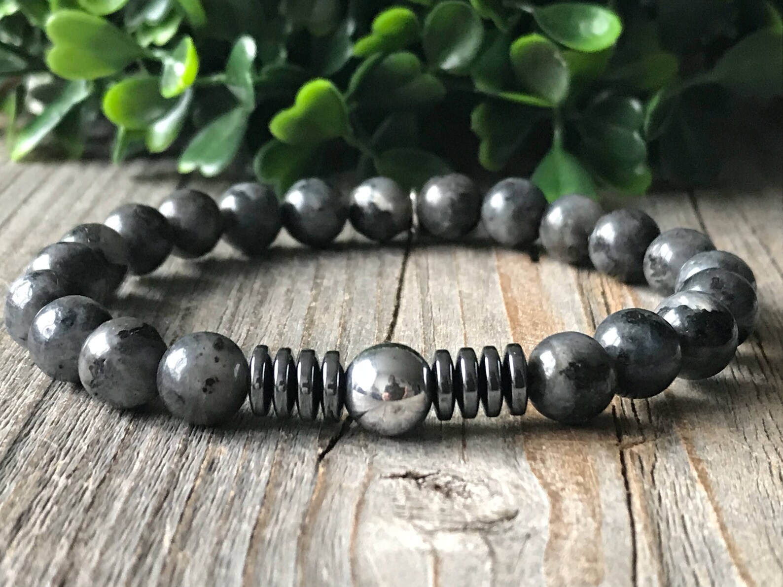 Men Gemstone Bracelet Surf Gray Bracelet Rock Beaded - Etsy
